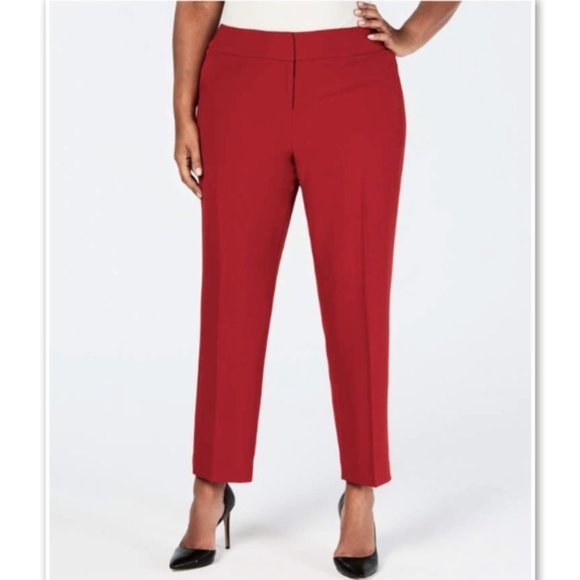 Kasper | Pants & Jumpsuits | Kasper Womens Red Zippered Pants | Poshmark